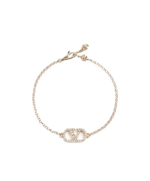 Valentino Garavani Vlogo Signature Crystal Bracelet - Oro/crystal