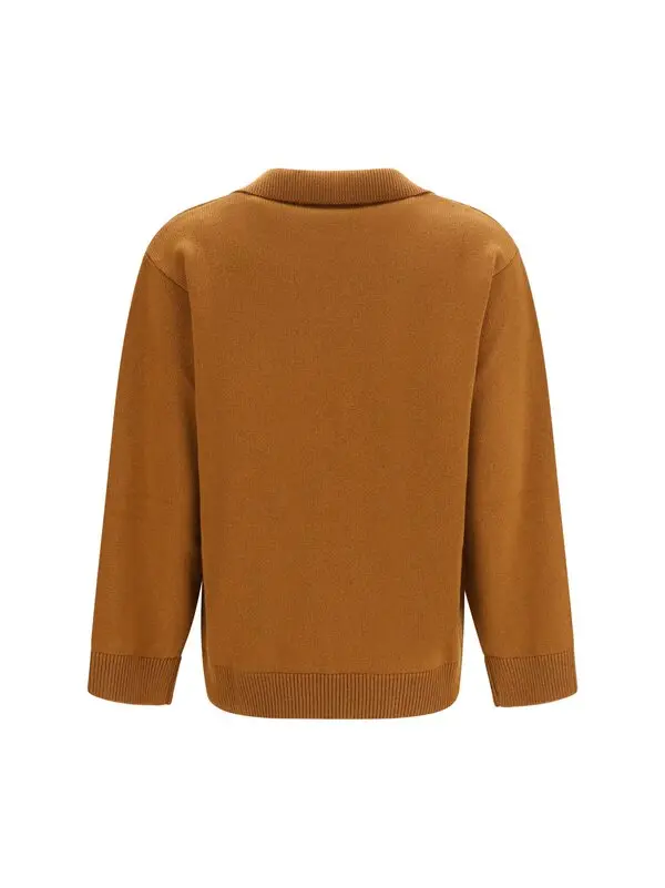 Valentino Garavani V-neck Knitted Sweater With V Logo Collar