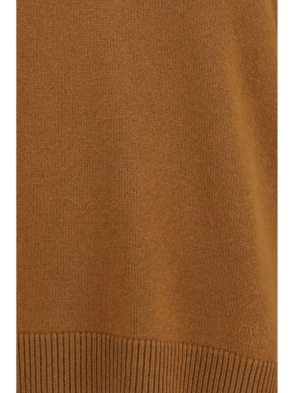 Valentino Garavani V-neck Knitted Sweater With V Logo Collar