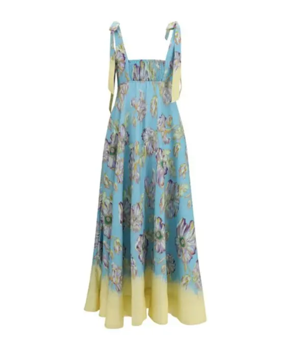 ALEMAIS Jerry Ballet Floral Midi Dress