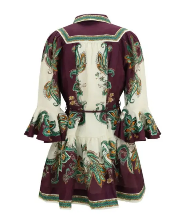 ALEMAIS Ruthie Paisley-print Linen Mini Dress - Multicolor