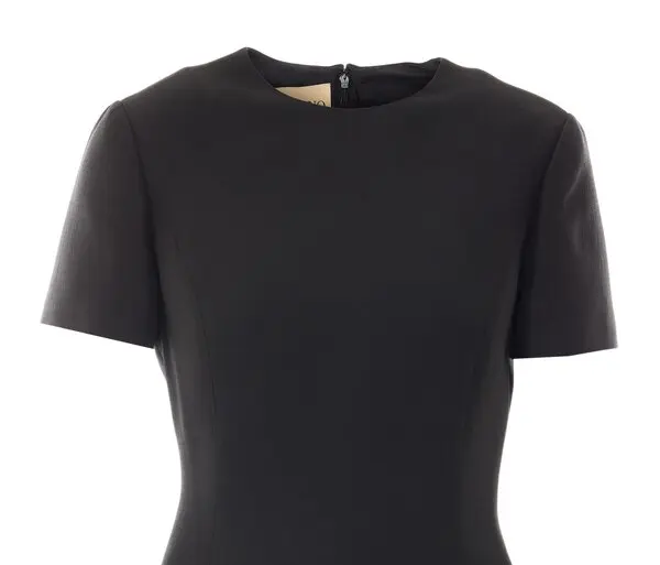 Valentino Garavani Short Sleeve Lace Trimmed Dress