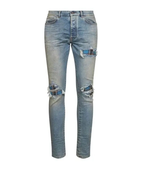 Amiri Distressed Flannel Mx1 Jeans
