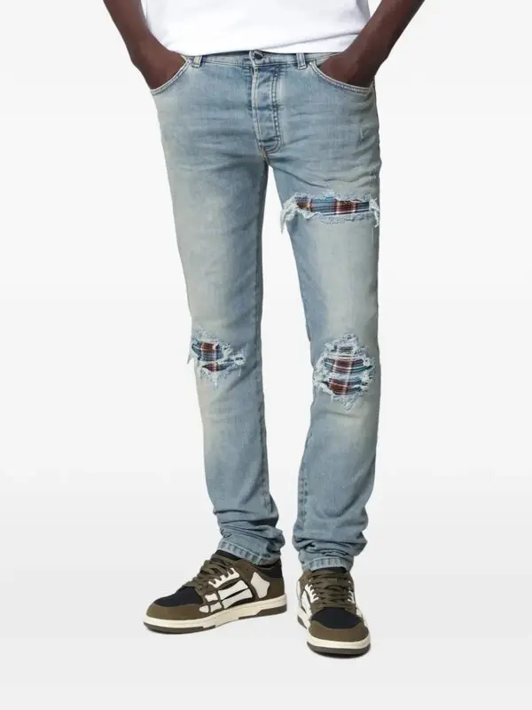 Amiri Distressed Flannel Mx1 Jeans