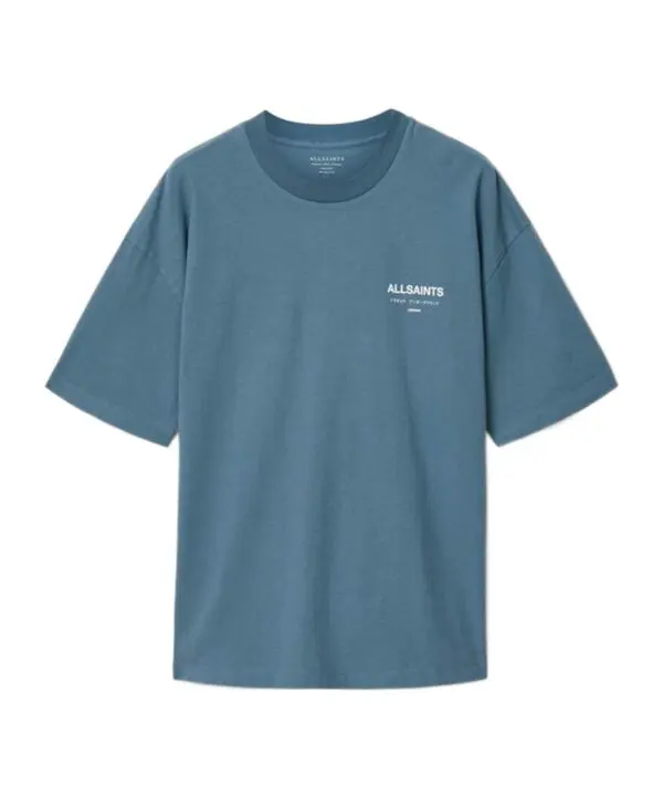 ALLSAINTS Underground Logo T-shirt - Wave Blue