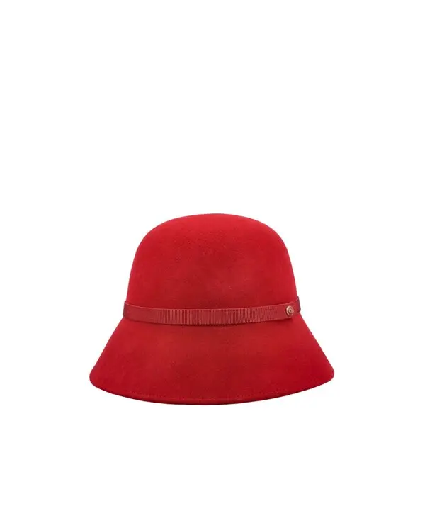 Valentino Garavani Ribbon Trim Cloche Hat - Red