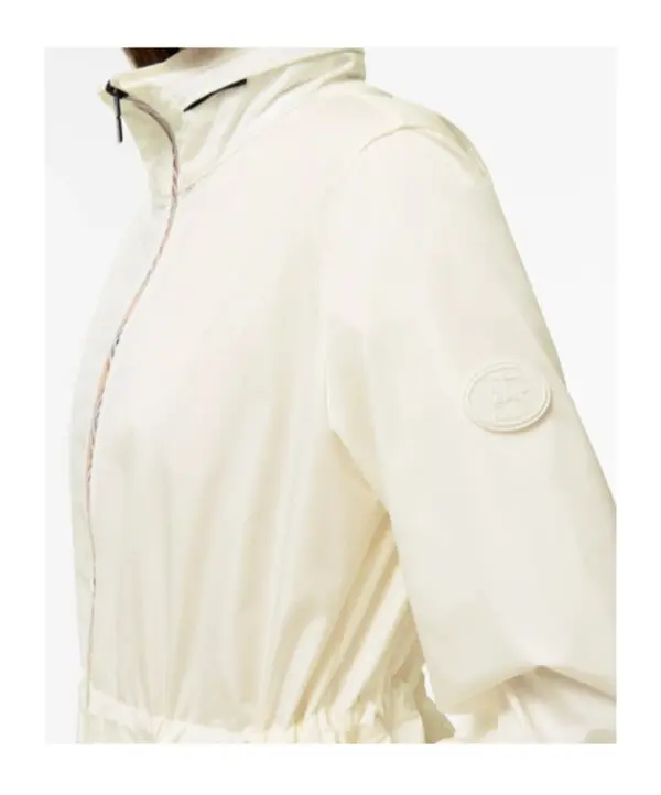 Burberry Zipped Jacket With Knight Motif Appliqu - Seashell White