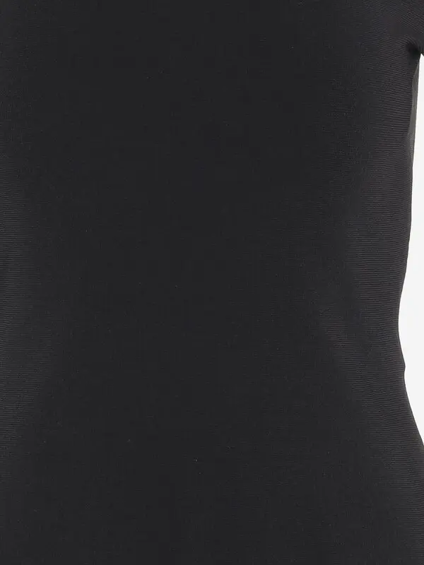 Valentino Garavani Long Sleeve Dress With Lace Trim