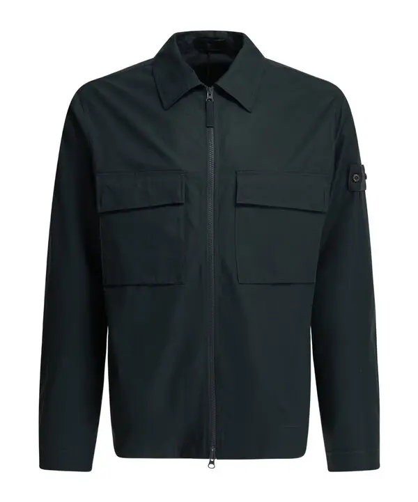 Stone Island Overshirt Jacket With Logo