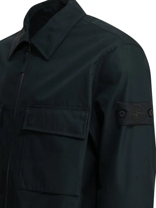 Stone Island Overshirt Jacket With Logo