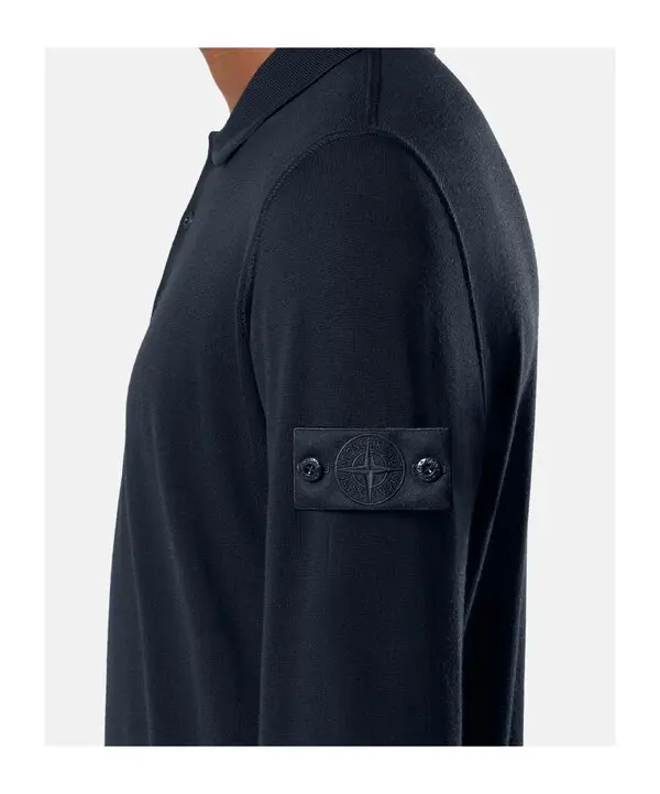 Stone Island Long Sleeve Polo Shirt - Blue