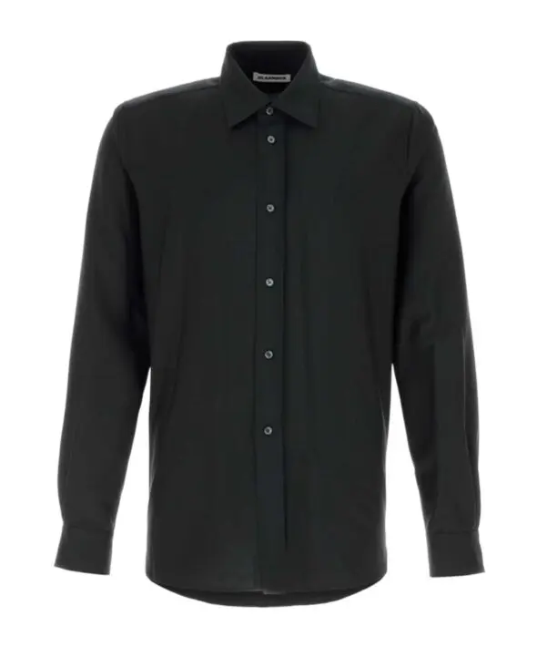 JIL SANDER Long-sleeved Shirt - Black