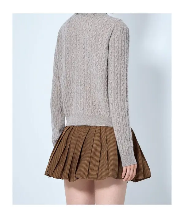 Miu Miu Wool And Cashmere Cardigan - Grey