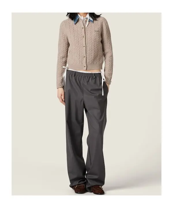 Miu Miu Wool And Cashmere Cardigan - Grey
