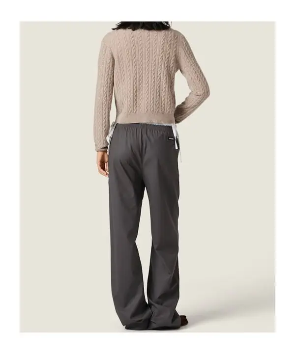Miu Miu Wool And Cashmere Cardigan - Grey