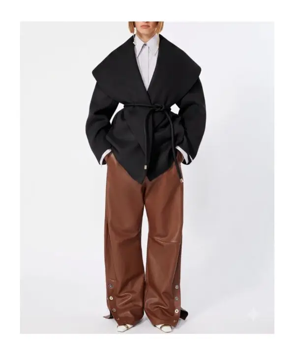 Sportmax Wrap Short Coat - Black