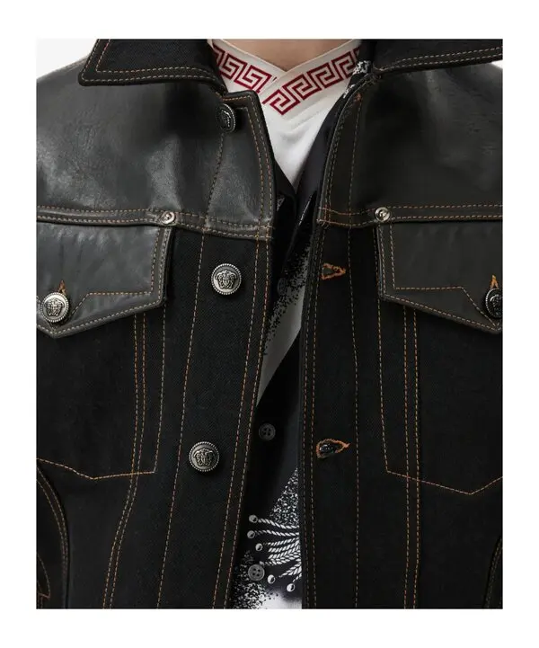 Versace Contrast-panel Button-up Jacket