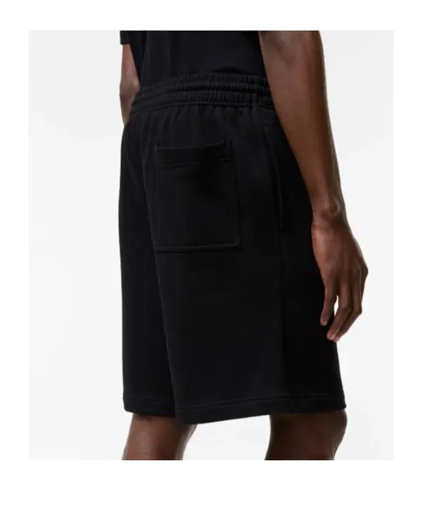 Burberry Logo Embroidered Cotton Bermuda Shorts