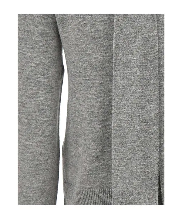 ROTATE BY BIRGER CHRISTENSEN Wool Bow Detail High Neck Sweater