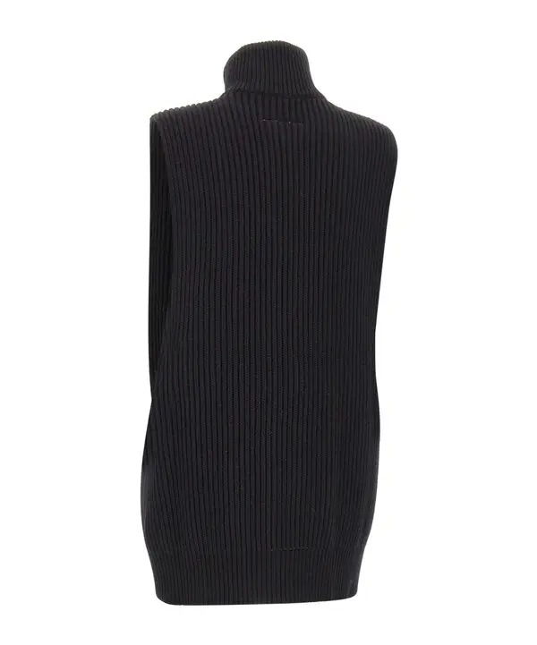 MAISON MARGIELA Ribbed-knit Zip-up Vest