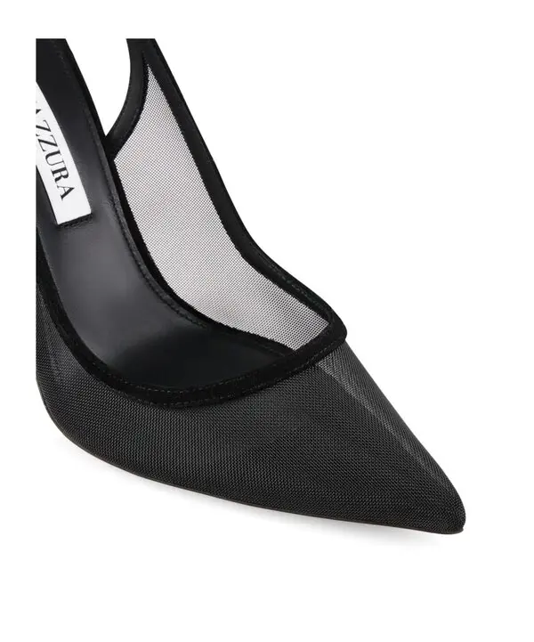 AQUAZZURA Bow Tie Mesh Heeled Pumps
