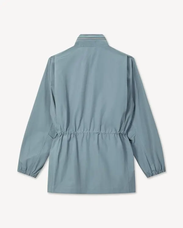 Kenzo Mid-length Drawstring Waist Windbreaker Jacket - Anthracite
