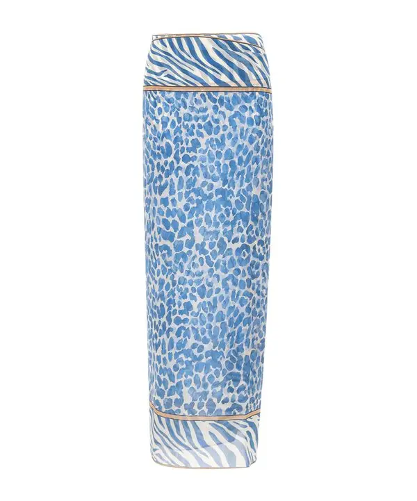 MC2 SAINT BARTH Long Sarong Skirt - Blue