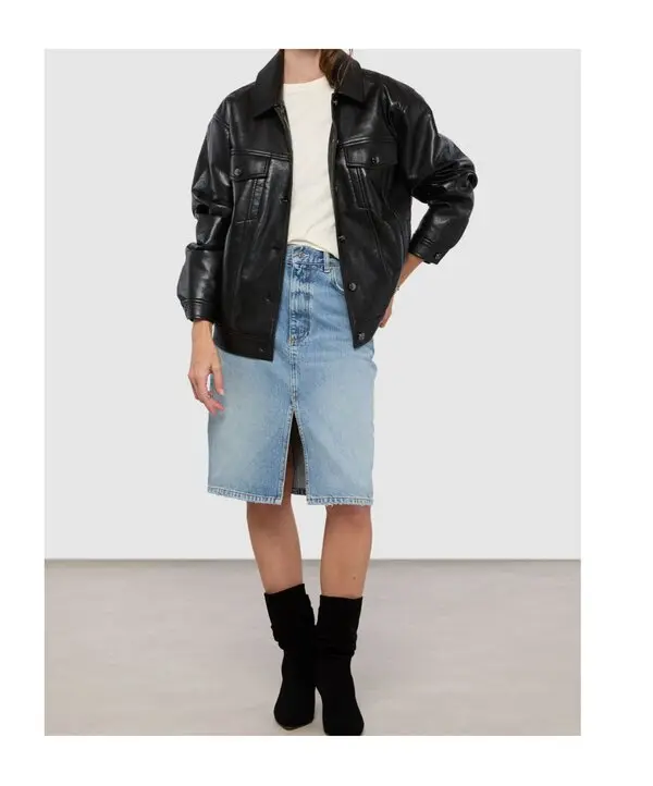 ANINE BING Lapel Leather Jacket