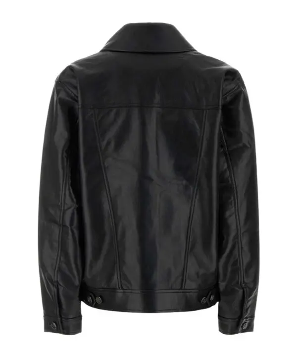 ANINE BING Leather Straight Hem Jacket