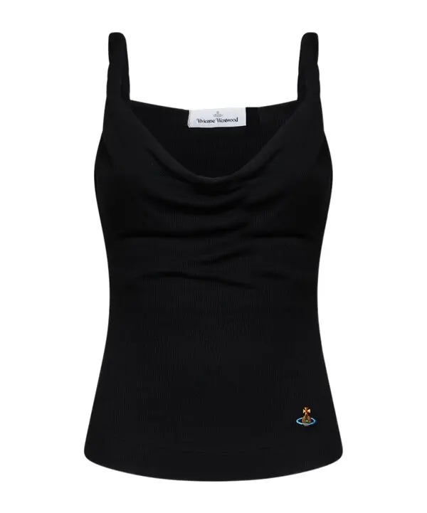 VIVIENNE WESTWOOD Draped Tank Top - Black