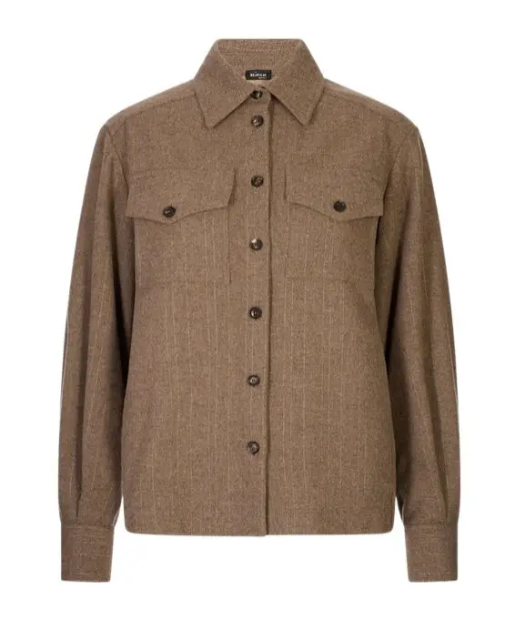 Kiton Pinstripe Pattern Flap-pocket Shirt - No