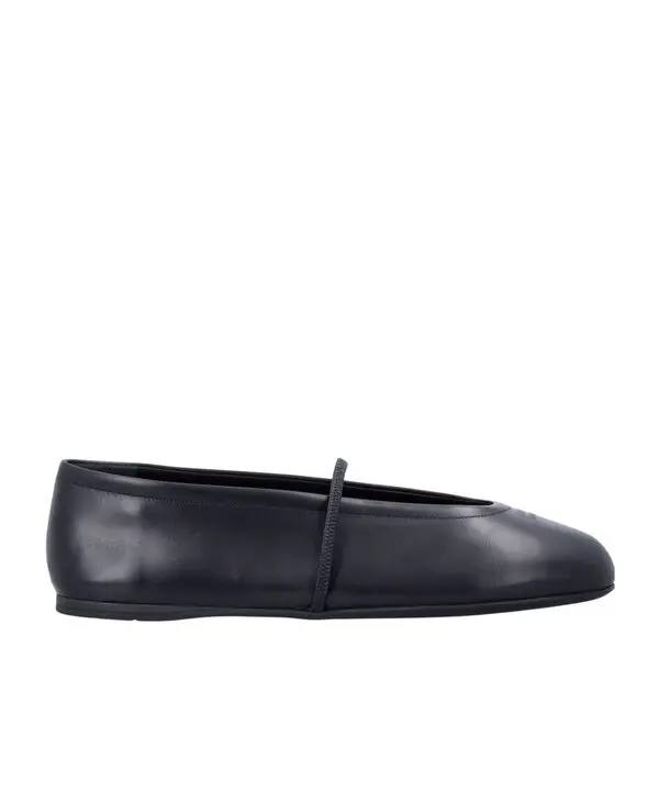 Miu Miu Round-toe Ballet Flats - Black