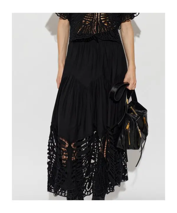 ALLSAINTS Elastic Waist Midi Skirt