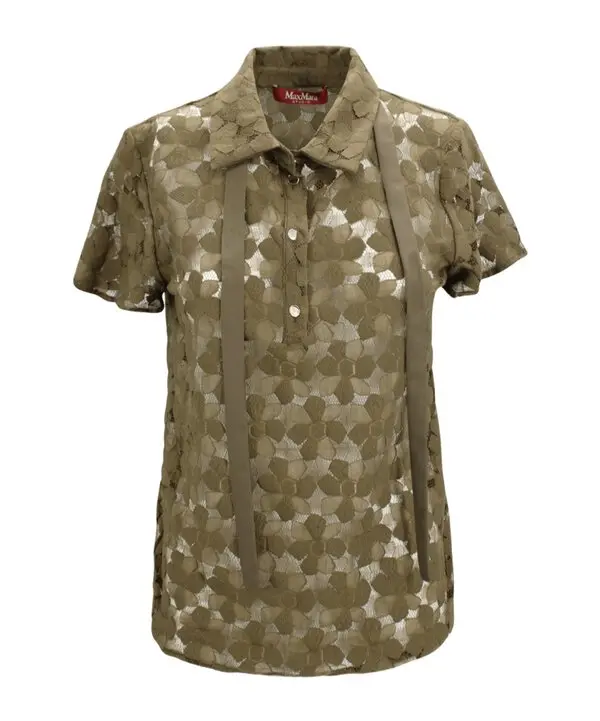 Max Mara Lace Short-sleeve Shirt - Green