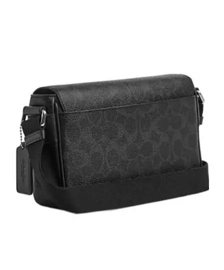 COACH Signature Canvas Jack Small Flap Crossbody Bag