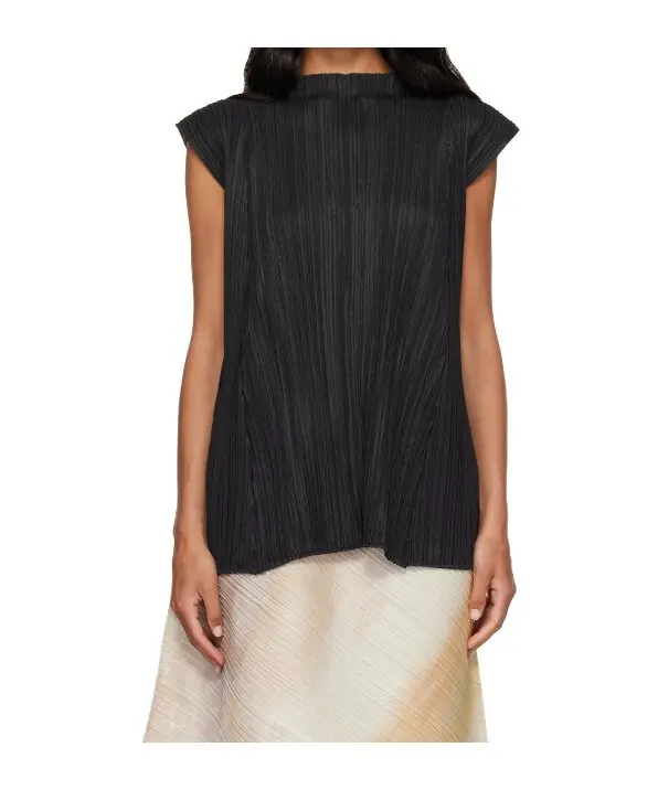 PLEATS PLEASE BY ISSEY MIYAKE High-neck Sleeveless Top