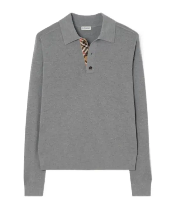 Burberry Long Sleeved Knitted Polo Shirt