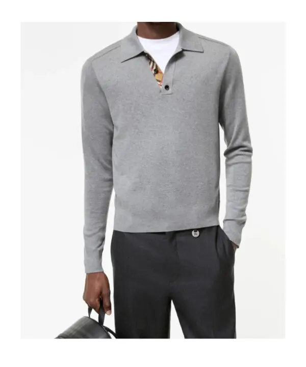 Burberry Long Sleeved Knitted Polo Shirt