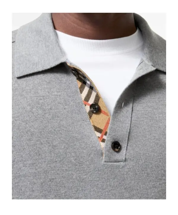 Burberry Long Sleeved Knitted Polo Shirt
