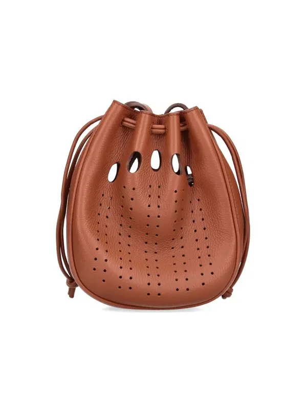 Valentino Garavani Perforated Drawstring Clutch Bag