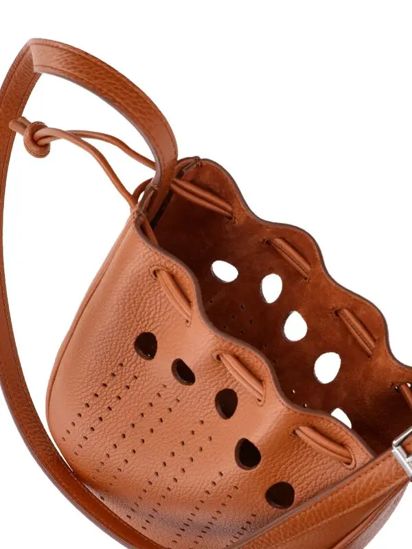 Valentino Garavani Perforated Drawstring Clutch Bag