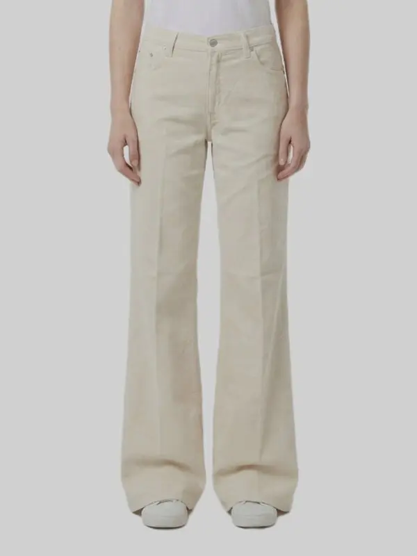HAIKURE Clara Velvet Flared Pants - White