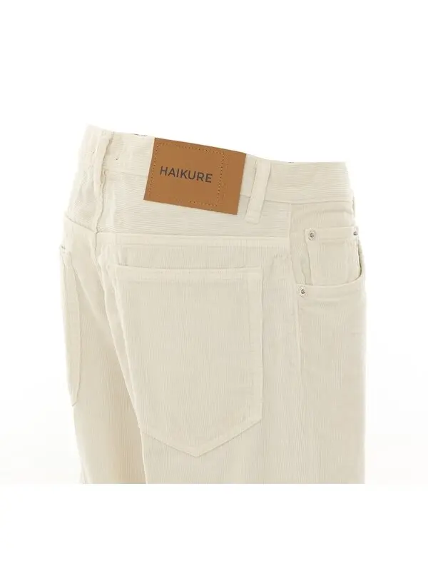 HAIKURE Clara Velvet Flared Pants - White
