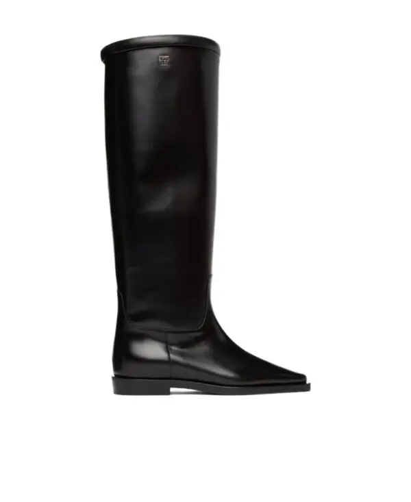 TOTEME Totme Square-toe Riding Knee-high Boots - Black