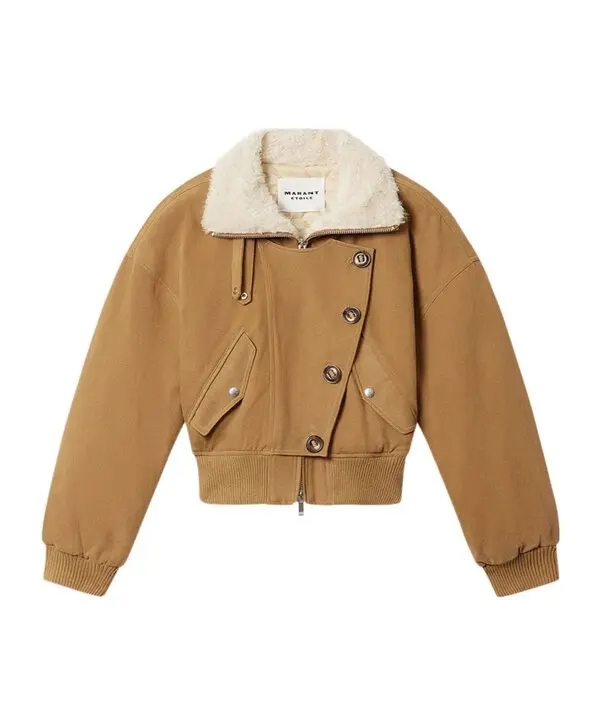 Isabel Marant Étoile Oana Bomber Jacket - Camel