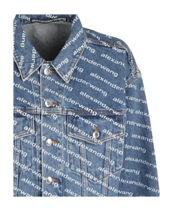 Alexander Wang Logo-printed Denim Jacket