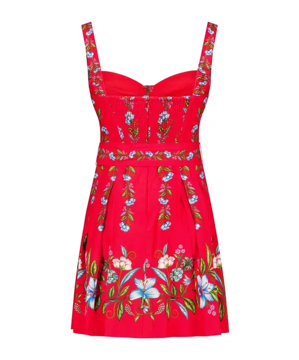 Farm Rio Sleeveless Drawstring Mini Dress