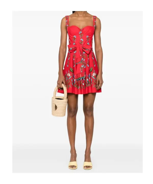 Farm Rio Sleeveless Drawstring Mini Dress