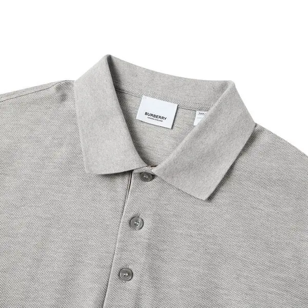 Burberry Cotton Polo Shirt - Gray