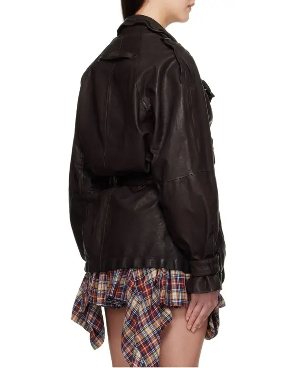 Acne Studios Belted Leather Jacket